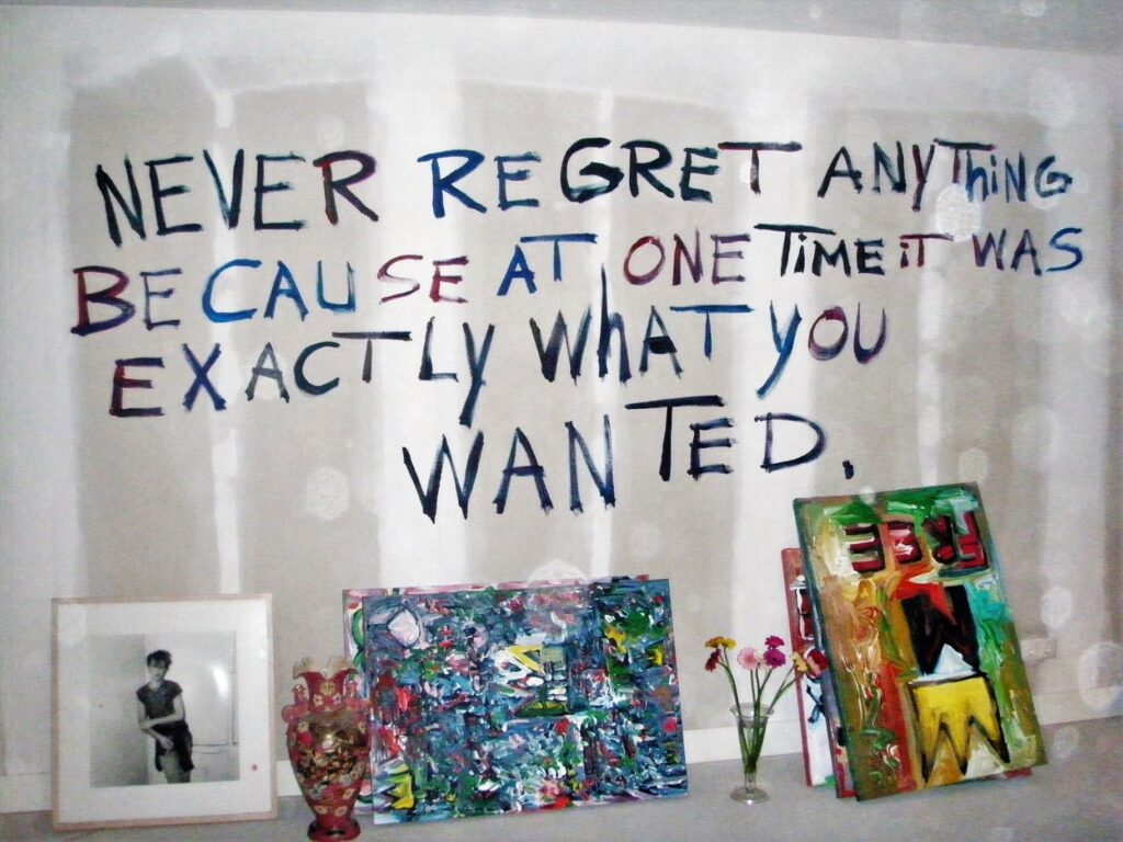 FLOWER WORK / NEVER REGRET ANYTHING BECAUSE AT ONE TIME IT WAS EXACTLY ...